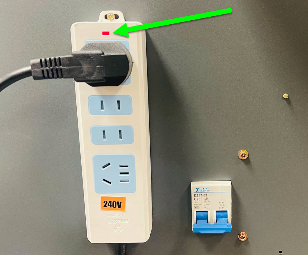 Red Light on Power Strip