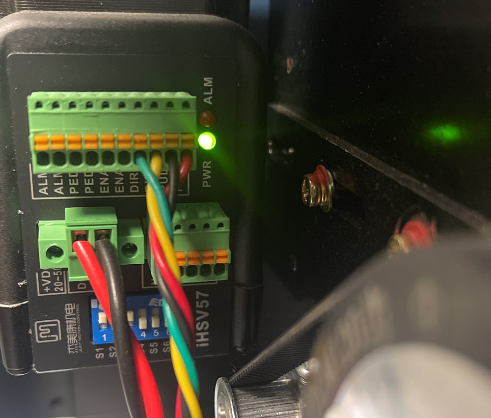 Check Red Light on X Motor