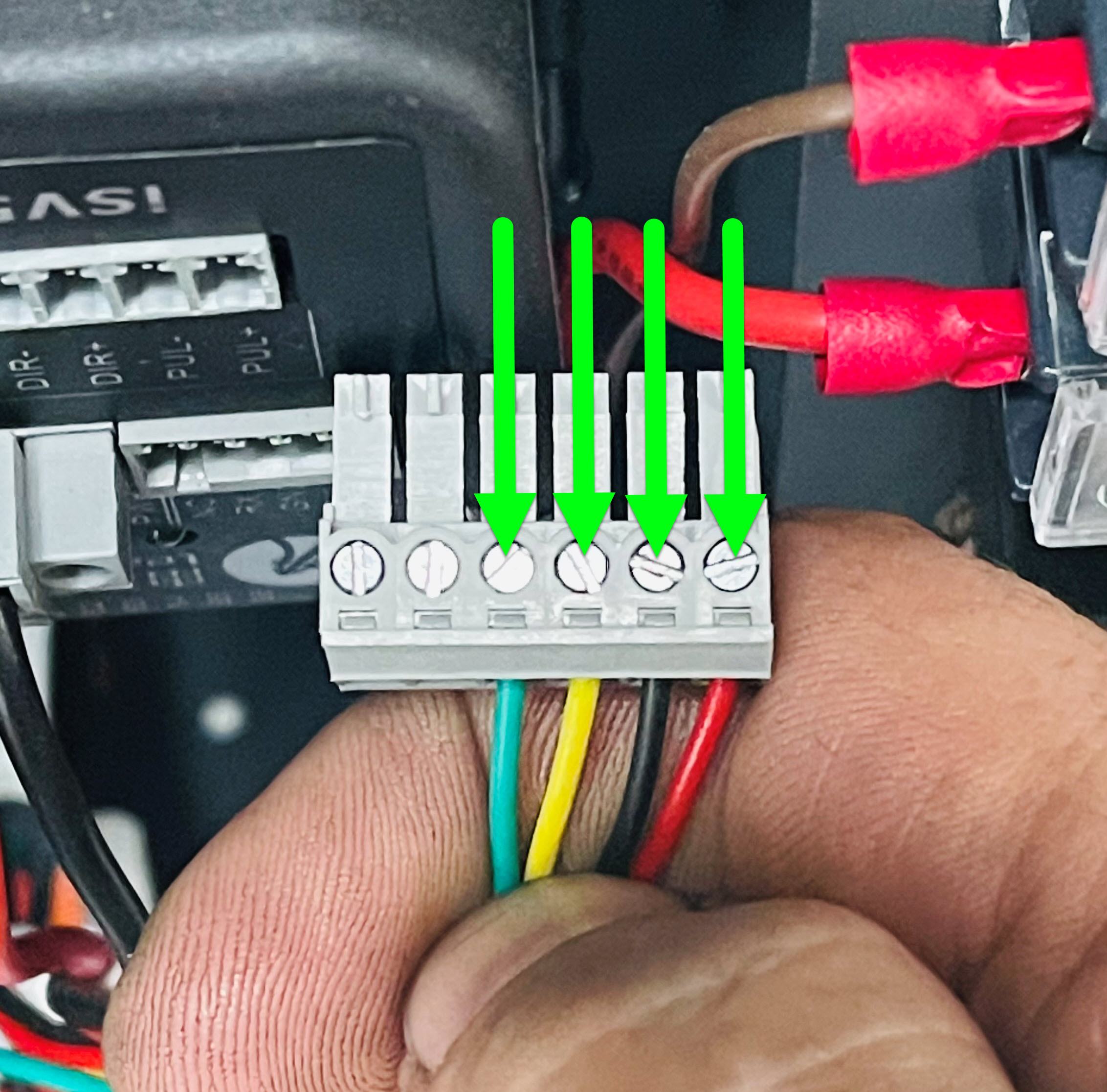 Tigthen Wires on X Motor