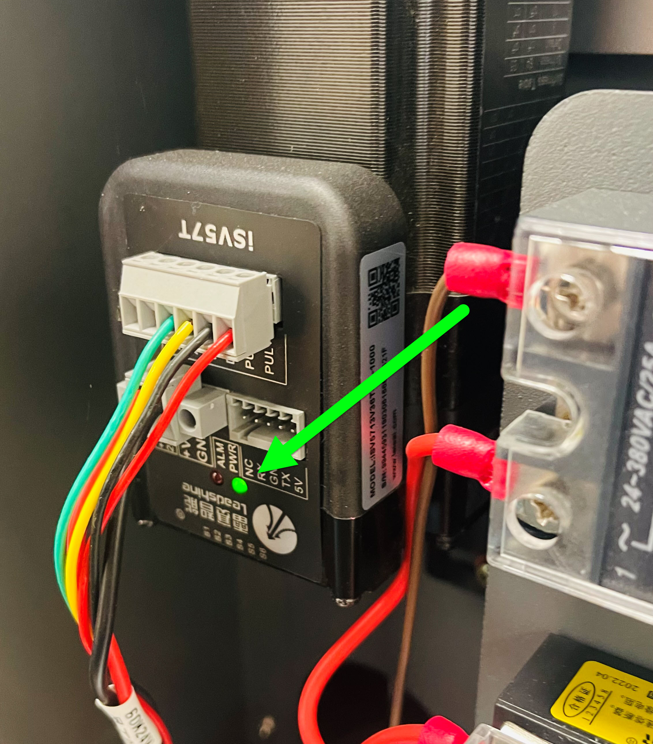 Check Red Light on X Motor